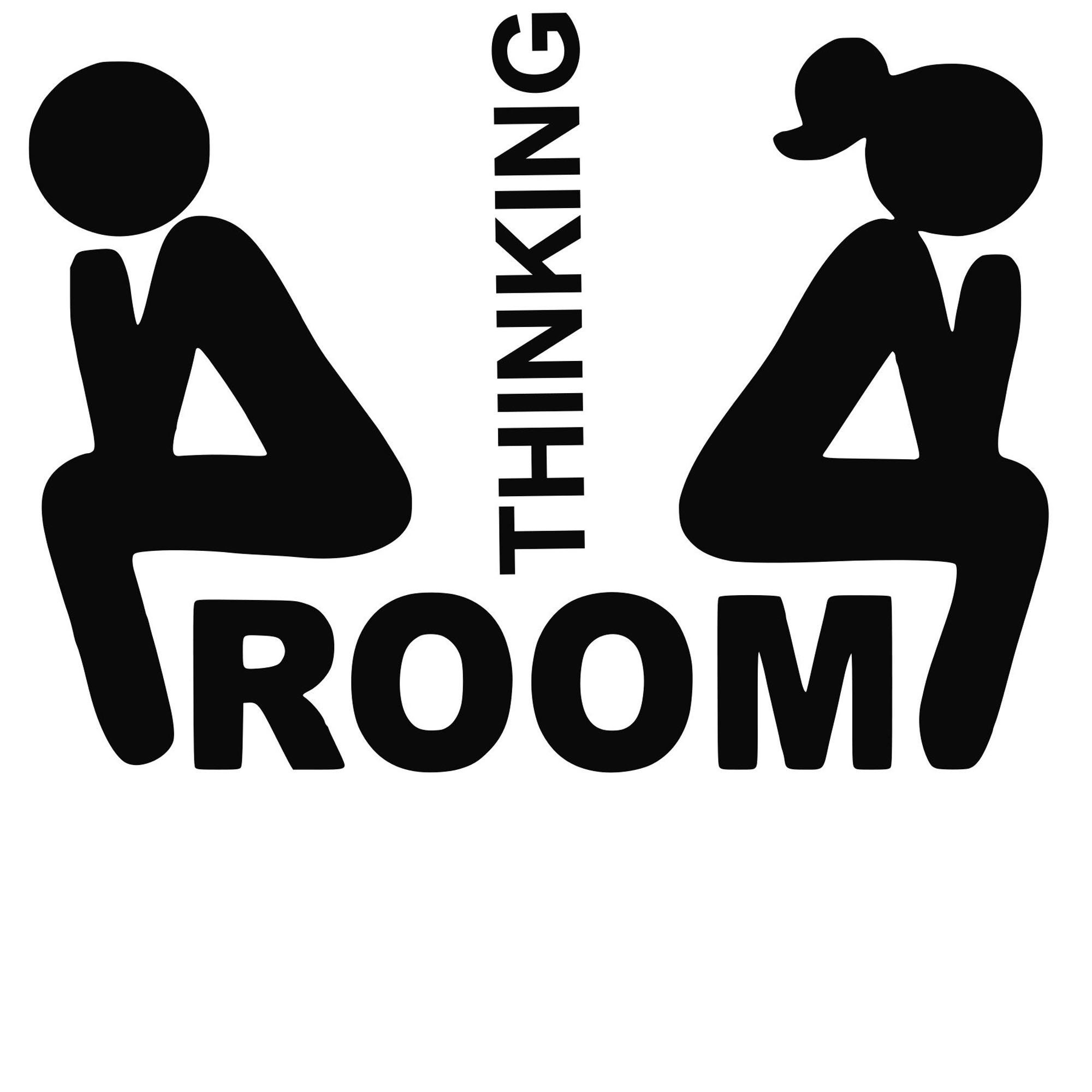 Funny Restroom Decal, Thinking Room, Bathroom, Restroom Sign - Etsy