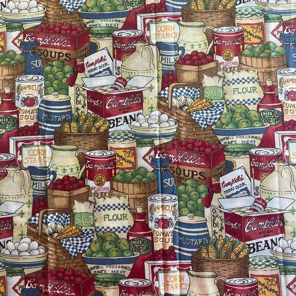 Campbell Soup Fabric - Etsy