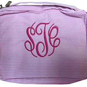 Personalized Seersucker Bible Cover – Monogrammed Travel Case for Women ...