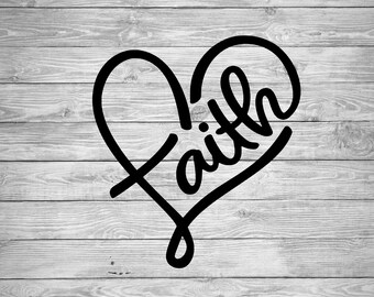 Vertical faith svg | Etsy
