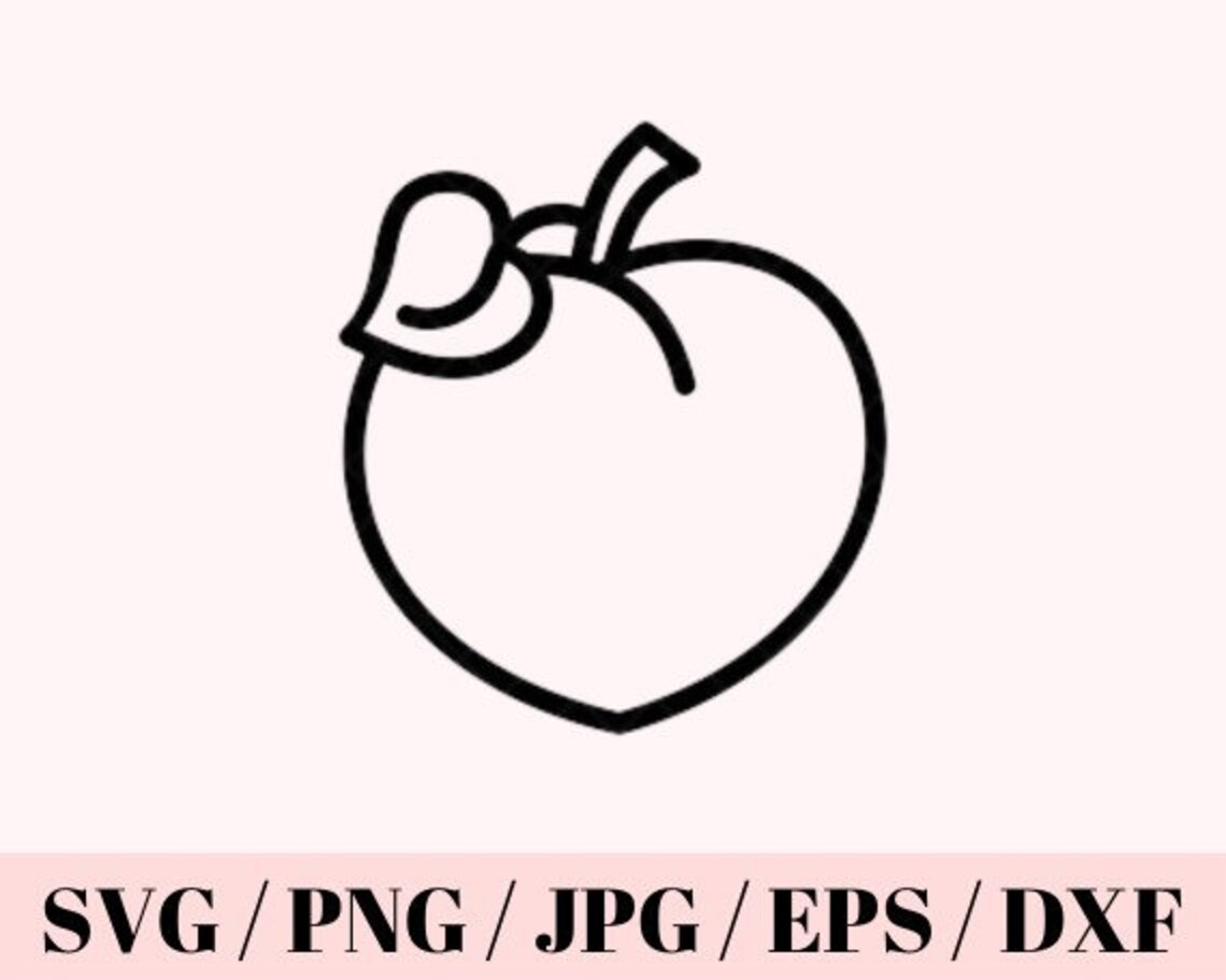 Peach SVG Cut File .svg .png .jpg .dxf .psdcricut Cut Files - Etsy