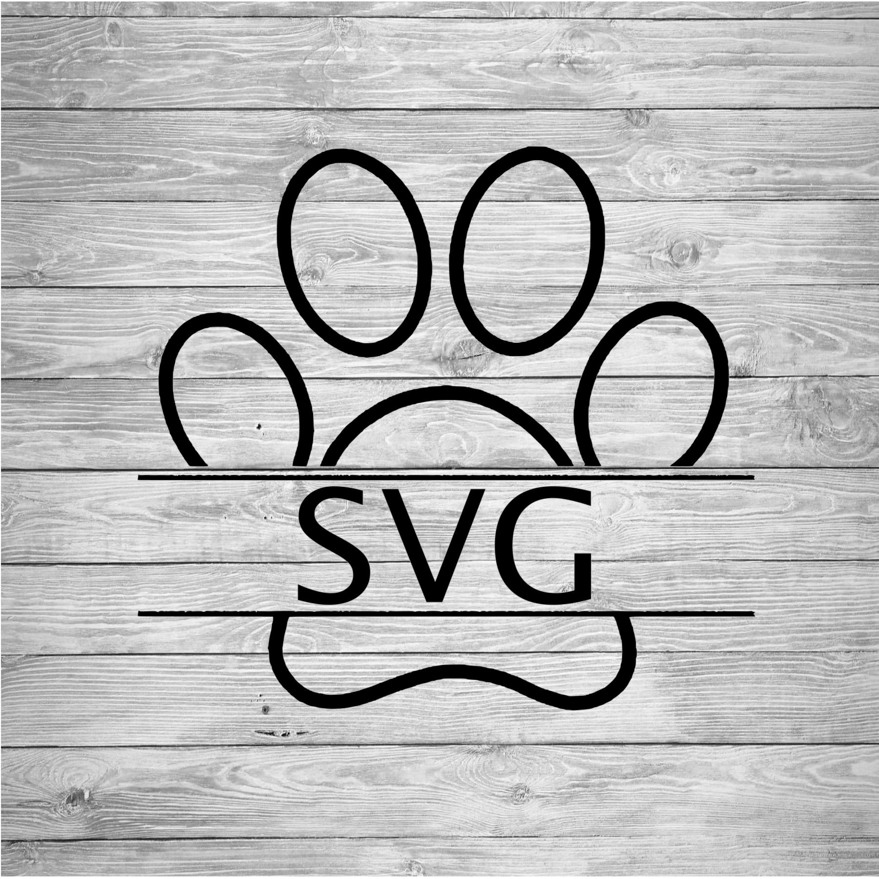 Dog Paw Square Monogram SVG Cut File svg png jpg dxf | Etsy