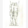 Egyptian Oarsman, Print, Black & White, Drawing, Illustration, Mixed ...