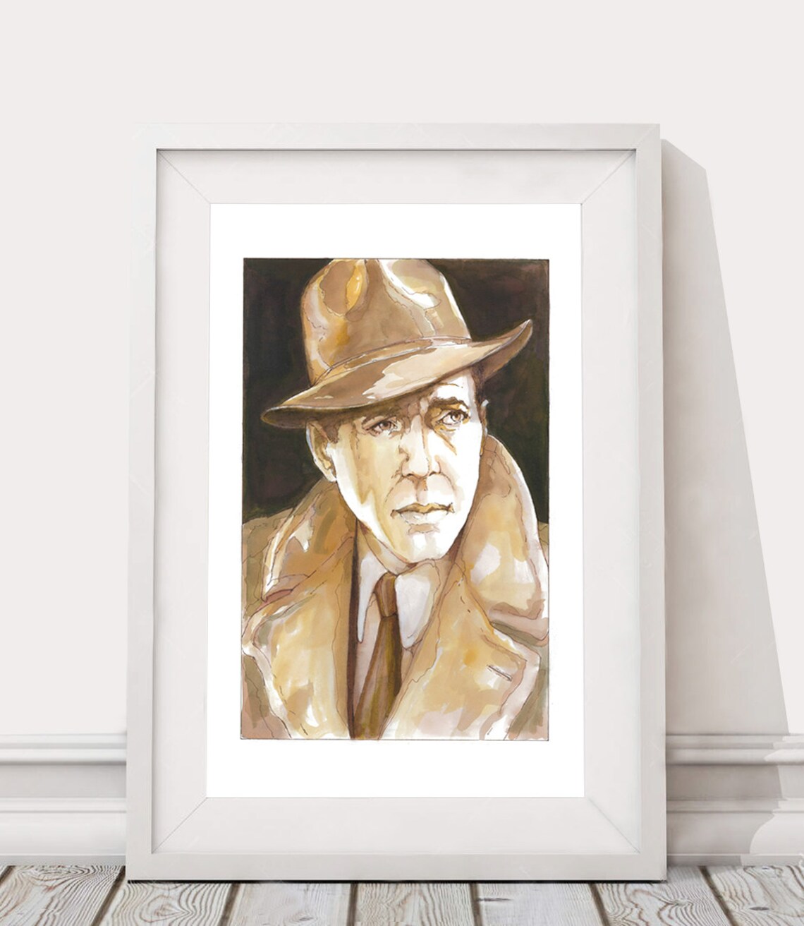 Humphrey Bogart - Casablanca, Print, Color, Drawing, Illustration, Pen ...