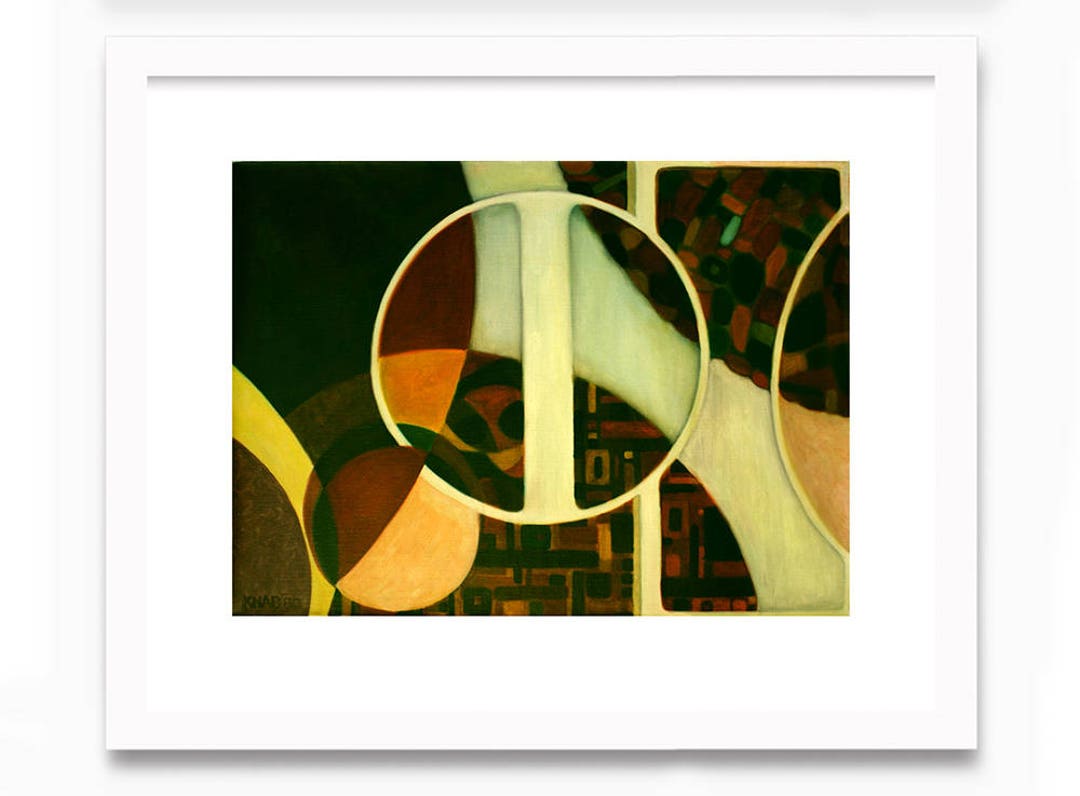 Abstract #3, Circle of Light - Oil Painting, Print, Painting, Oil ...