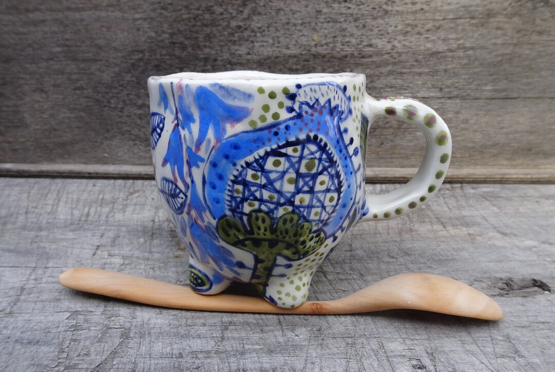 Cottage Core Pottery Mug Handmade Ceramic Gift Ideas Cup - Etsy