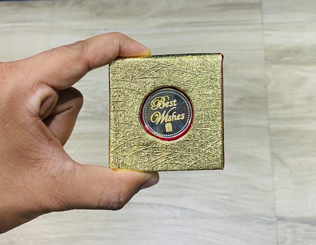 999 Silver 10g Silver Coin With Gold Plating . 'best Wishes' Inscribed ...