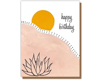 Birthday Card Desert - Etsy