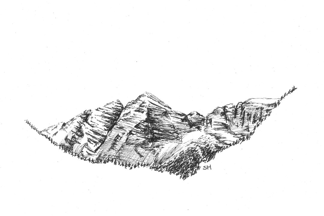 Maroon Bells Art, Aspen, Mountains, Colorado, Fall, Print, Winter ...