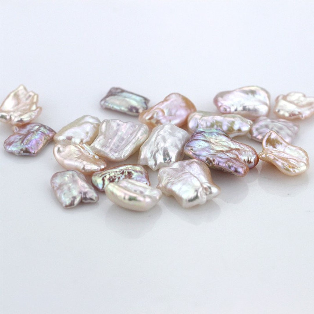 Perlas biwa de grado AAA de 15mm, 2 uds., perlas barrocas, perlas ...