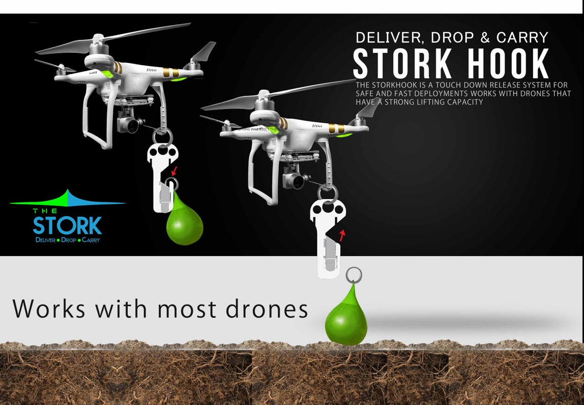 Stork Drop HOOK - Drone Delivery - - Etsy