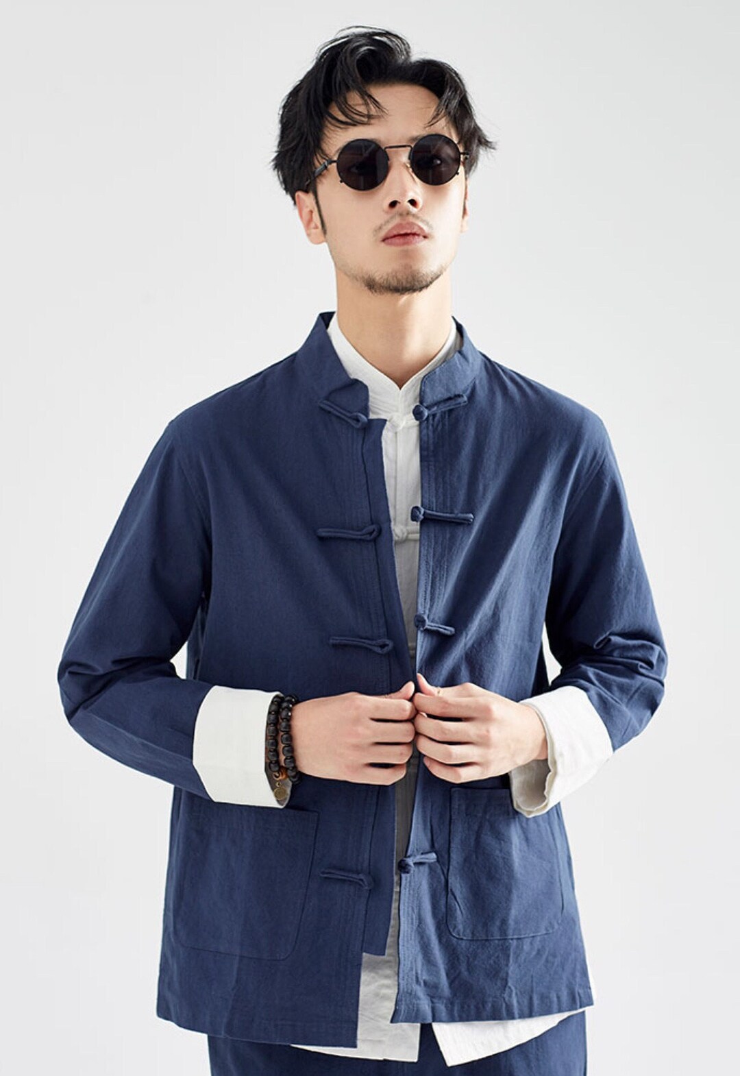 Men's Chinese Jacket /suit /shirt / Pants/frog Button / Mandarin Collar ...