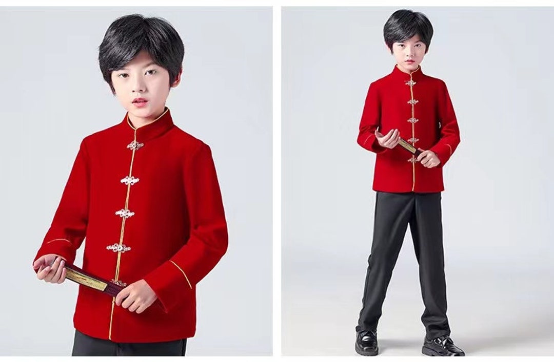 Six Color Boys Cheongsam Jacket,kids Tang Shirt,chinese Style Jacket ...
