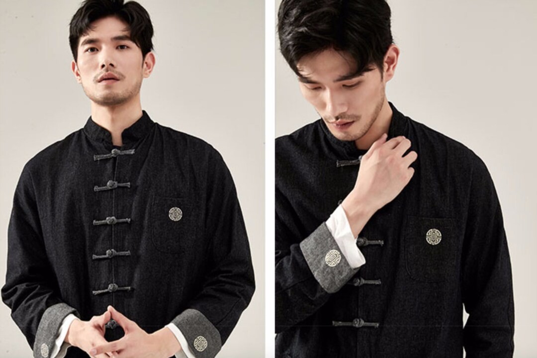 Traditional Chinese Cheongsam Jacket/ Denim Coat/ Frog Button ...