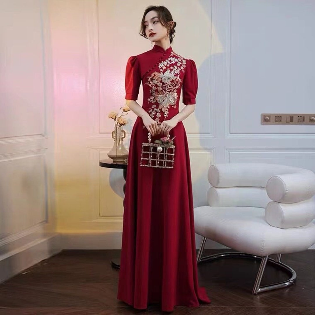Customized Available Red Cheongsam/chinese Wedding Dress/china Qipao ...