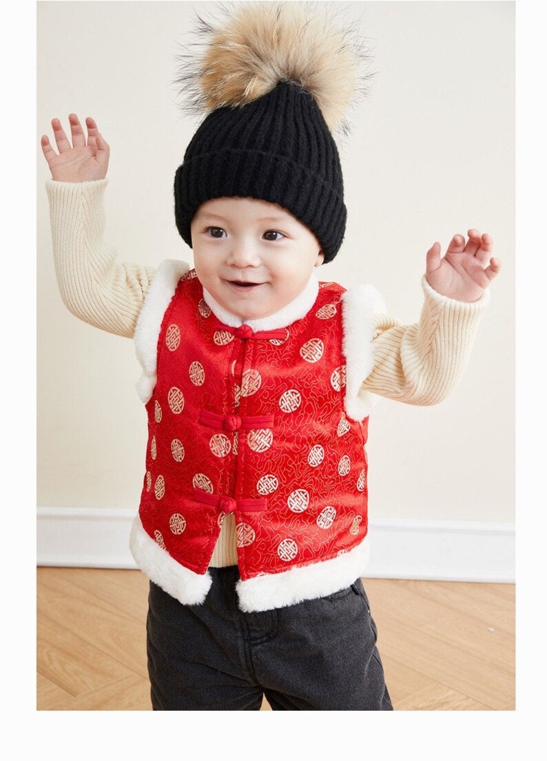 Girl&boy's Winter Red Vest Chinese New Year Red Waistcoats - Etsy