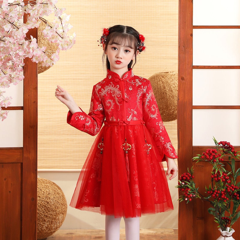 Han Ancient Chinese Dress Girls Chinese New Year Dress Traditional Girl ...