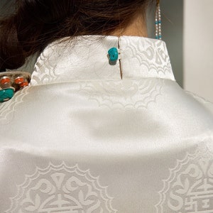 White Long Evening Gown Wrap Dress Simple Wedding Dress Chinese Hanfu ...