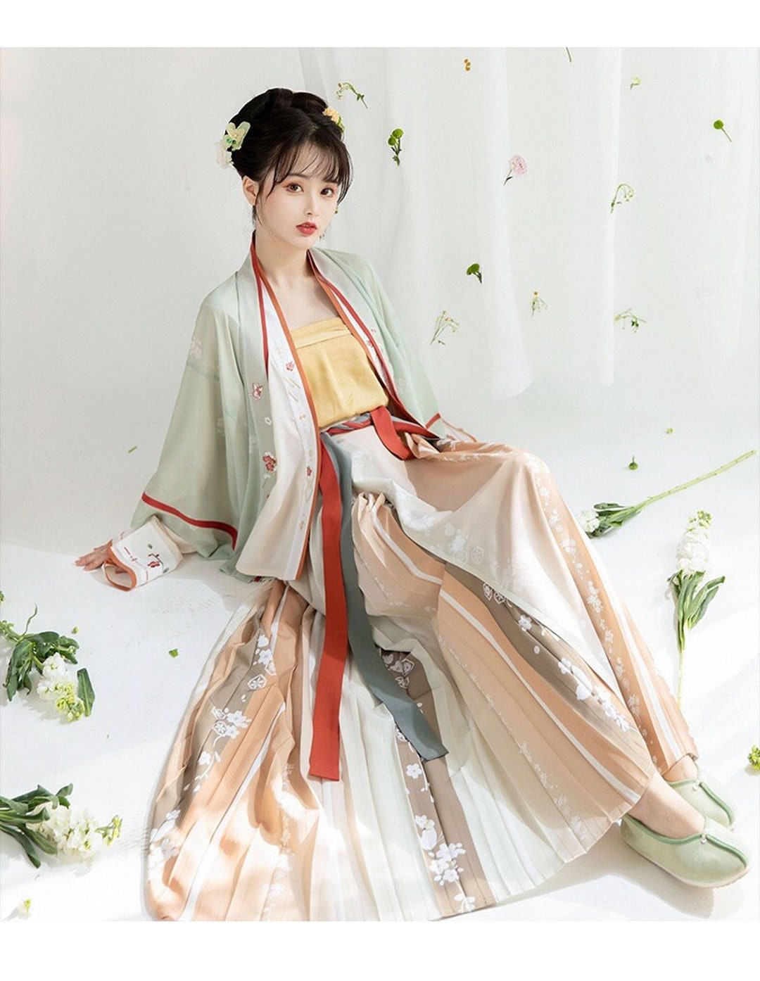 Chinese Embroidered Hanfu Dress 3-piece Set Song Hanfu - Etsy