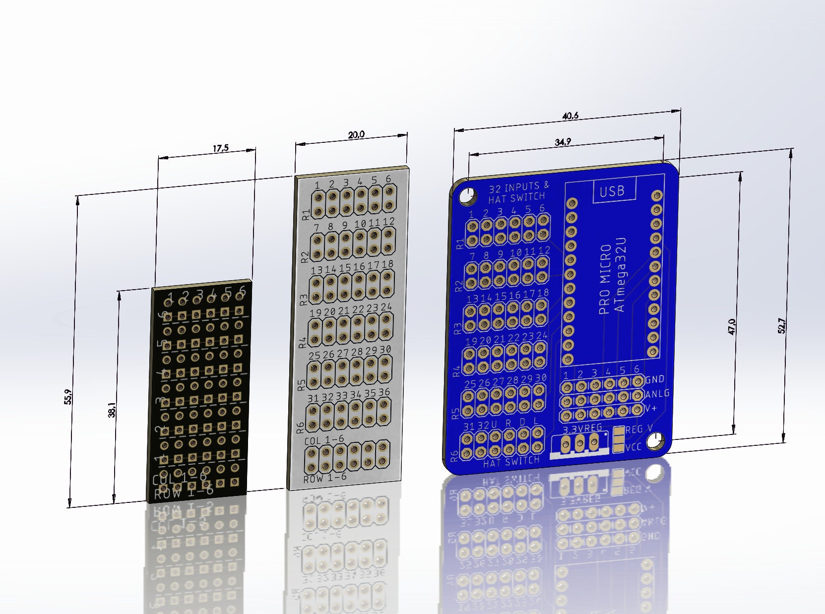 Arduino Matrix Breakout Board 36 - Etsy