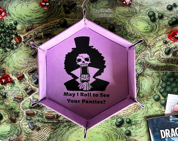 Funny Pirate Skeleton Anime DND RPG Dice Rolling Collapsible Tray - Etsy