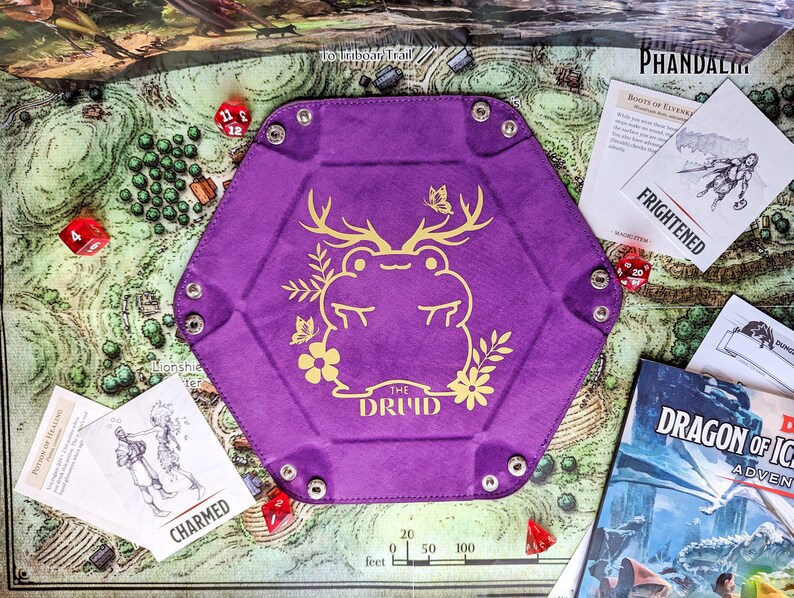 The Happy Druid Cute Frog DND RPG Dice Rolling Collapsible - Etsy