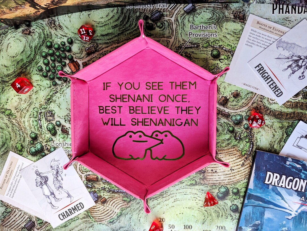 Shananigan Frogs Funny DND RPG Dice Rolling Collapsible Tray - Etsy