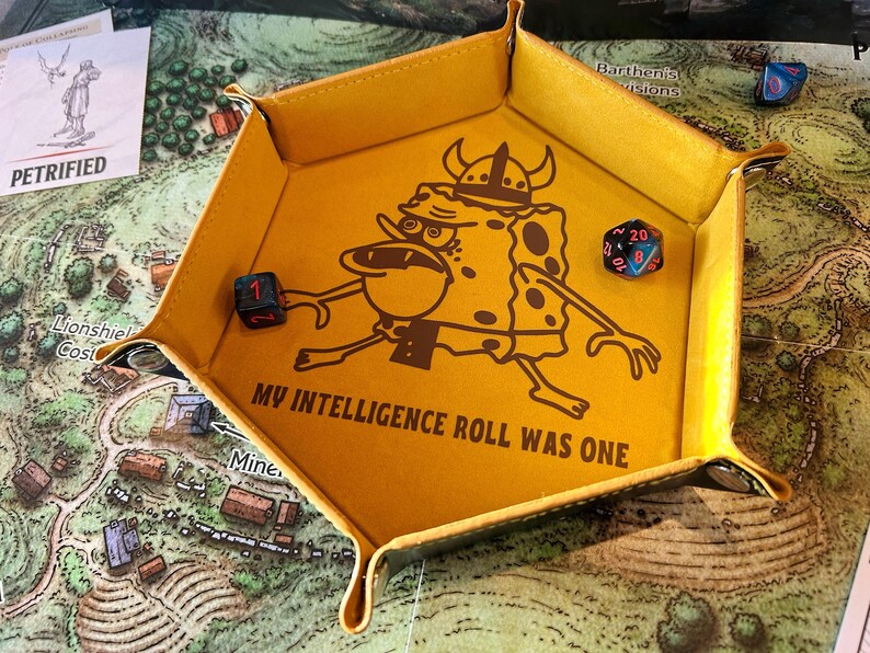 Funny Barbarian My Intelligence Roll Was One Sponge DND RPG Dice ...