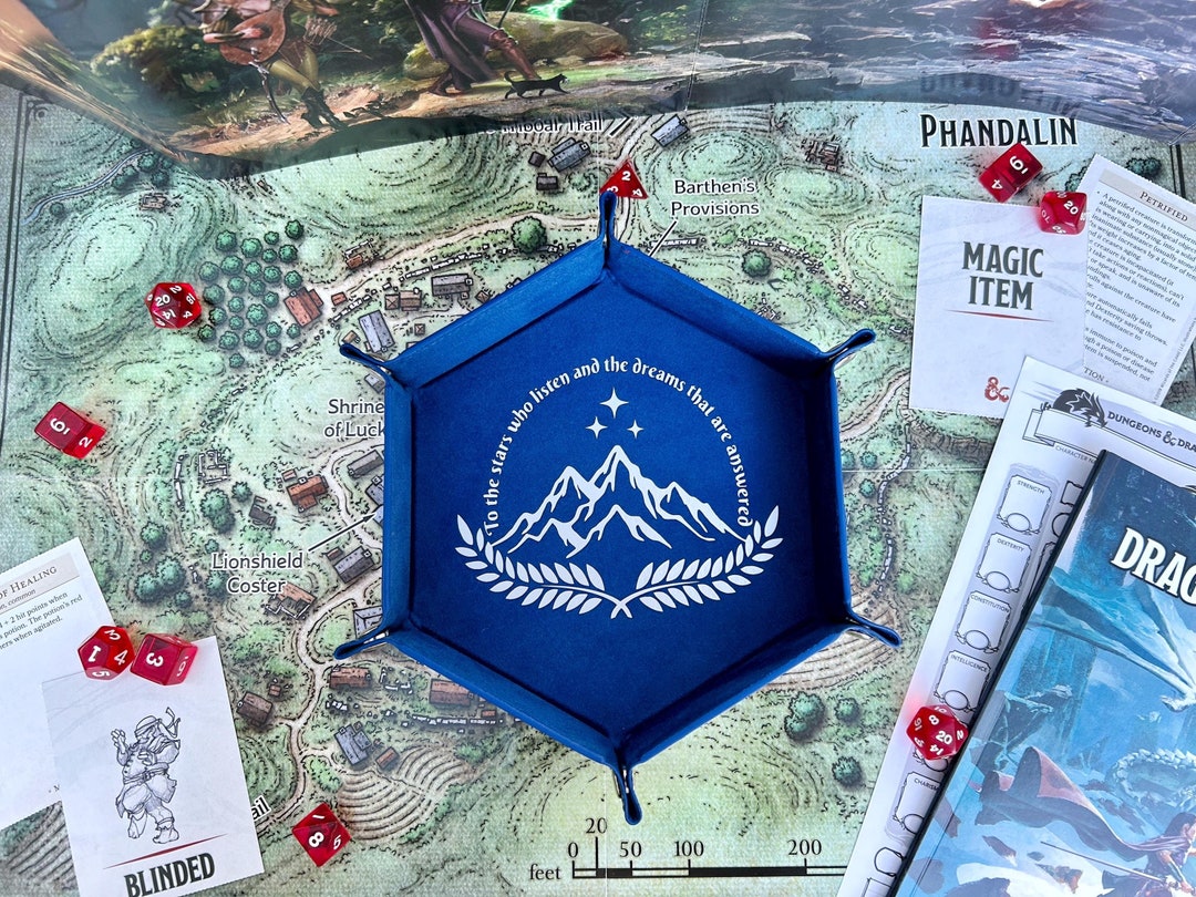 ACOTAR Series Velaris City of Starlight Quote Bookish Booktok DND RPG Dice Rolling Collapsible ...