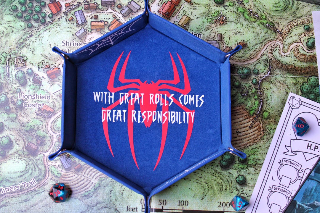 Uncle Ben Wise Words Webbed up DND RPG Dice Rolling Collapsible Tray - Etsy