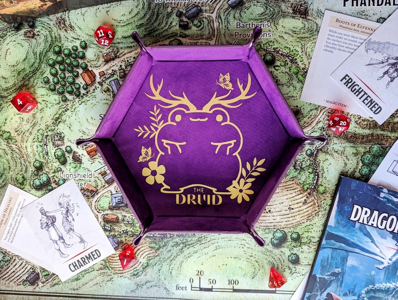 The Happy Druid Cute Frog DND RPG Dice Rolling Collapsible - Etsy