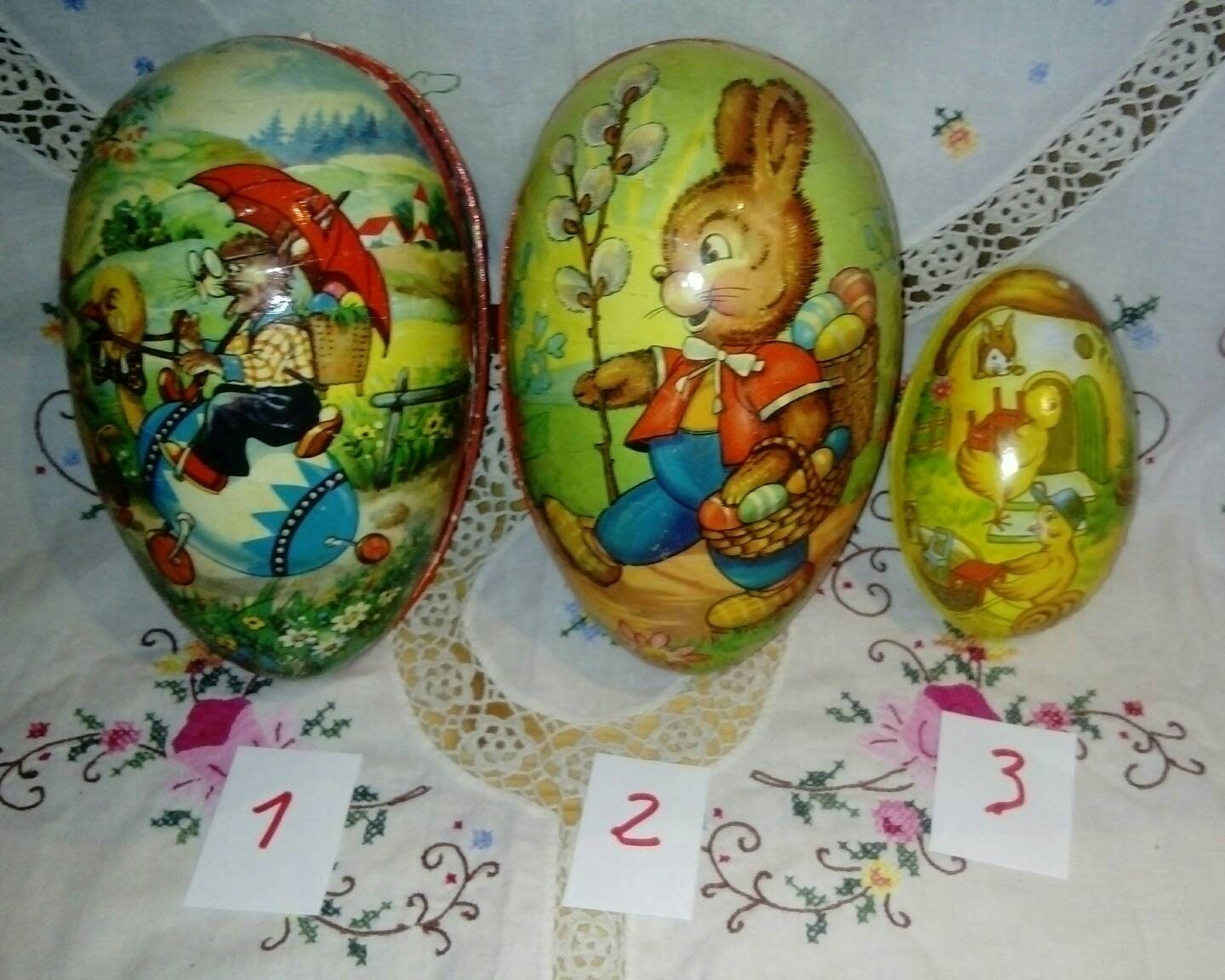 Vintage German Easter Papp Easter Egg to Fillpick-1-eggfrohe - Etsy