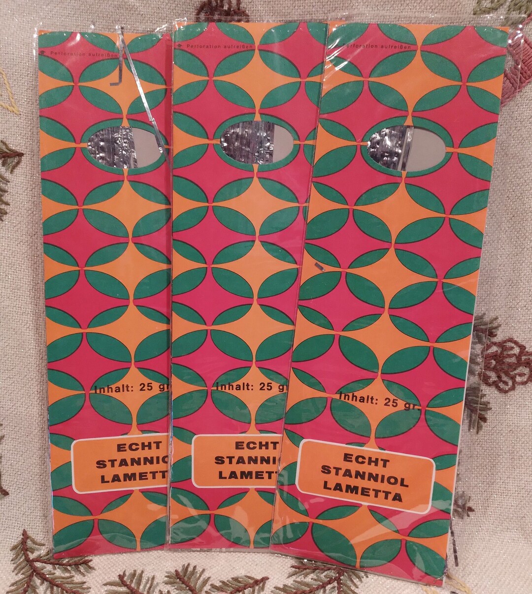 1 Pack of Vintage German Tinsel~heavy Metal Tinsel~lametta Tinsel ...