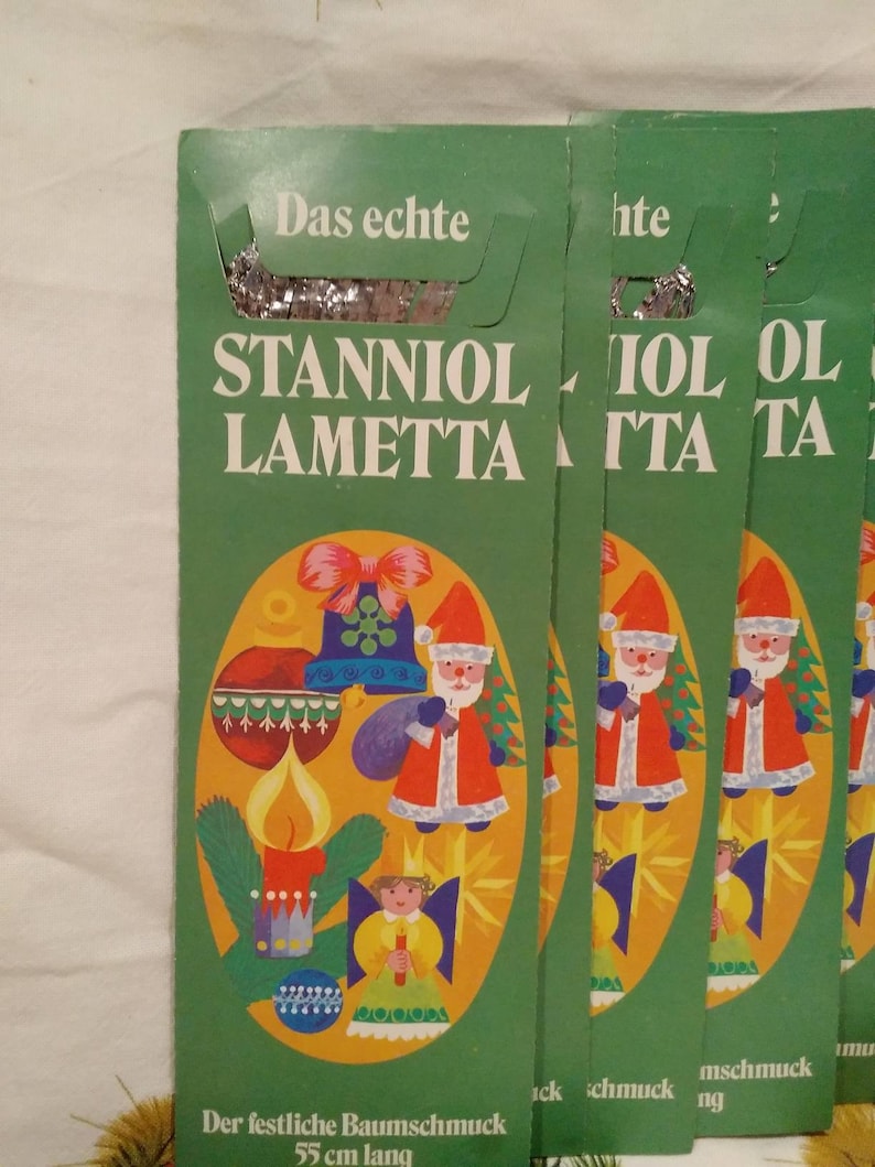 1 Vintage Pack of German Tinsel~heavy Metal Tinsel~lametta Tinsel ...