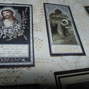 6 Antique German Death Cards~1885-1922~funeral Cards~german Religious ...