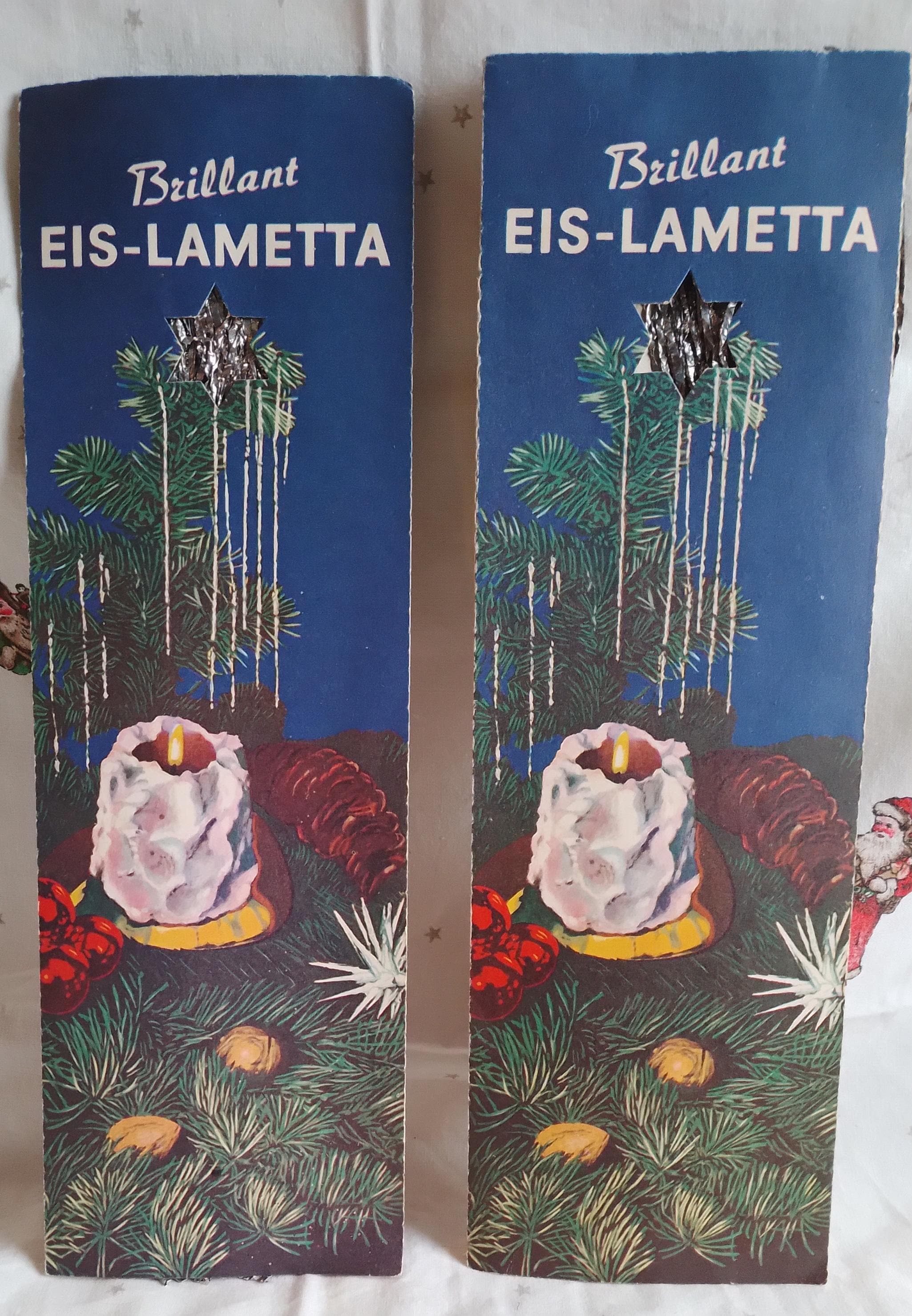1 Old Pack of German Tinsel~heavy Metal Tinsel~lametta Tinsel~silver ...