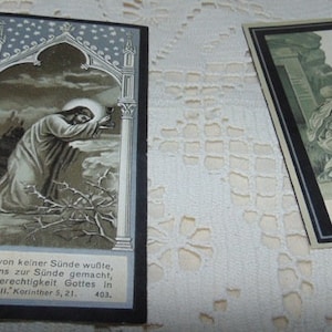 6 Antique German Death Cards~1885-1922~funeral Cards~german Religious ...