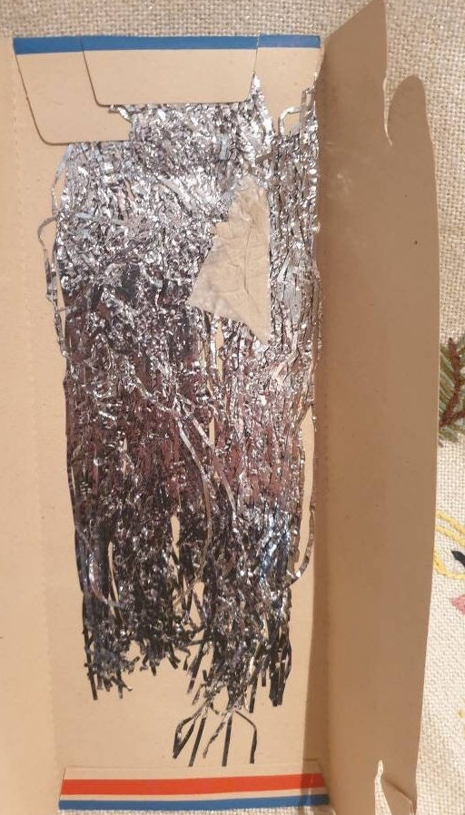 1 Vintage Pack of German Tinsel~heavy Metal Tinsel~lametta Tinsel ...