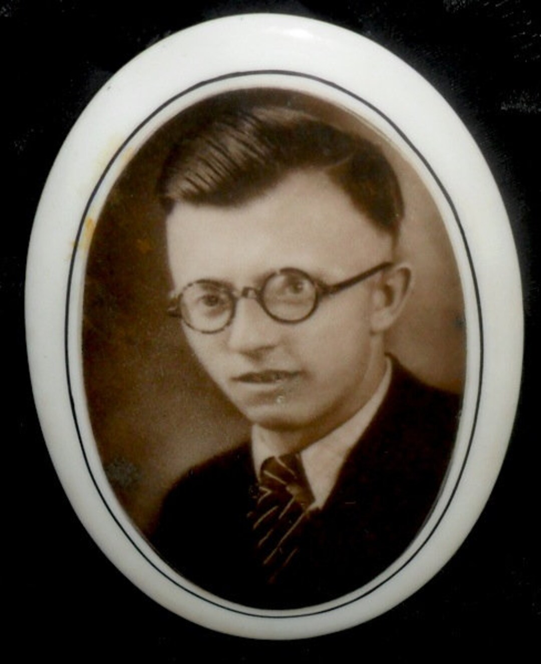 Antique German Porcelain Gravestone Portrait~original Porcelain ...