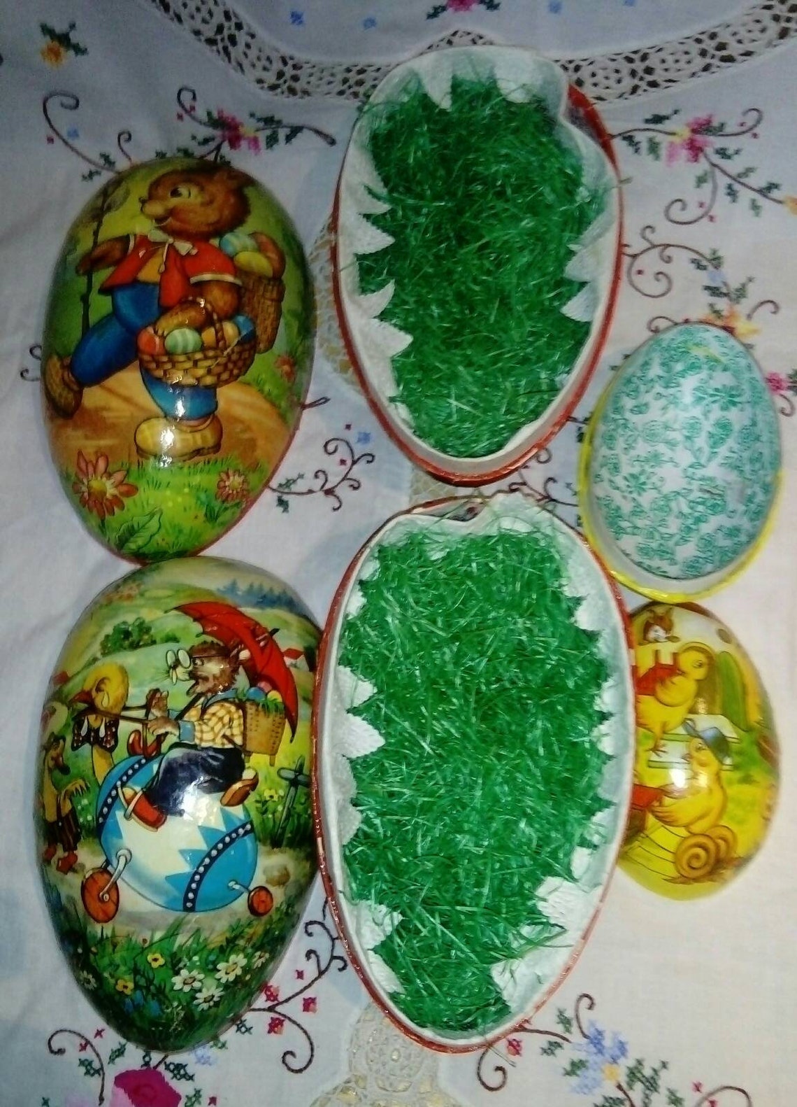 Vintage German Easter Papp Easter Egg to Fillpick-1-eggfrohe - Etsy