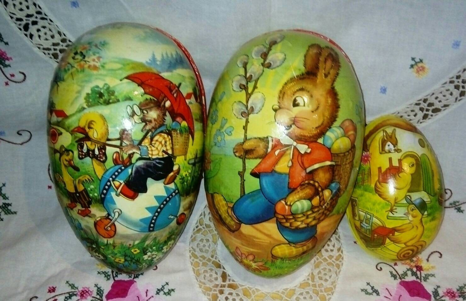 Vintage German Easter Papp Easter Egg to Fillpick-1-eggfrohe - Etsy