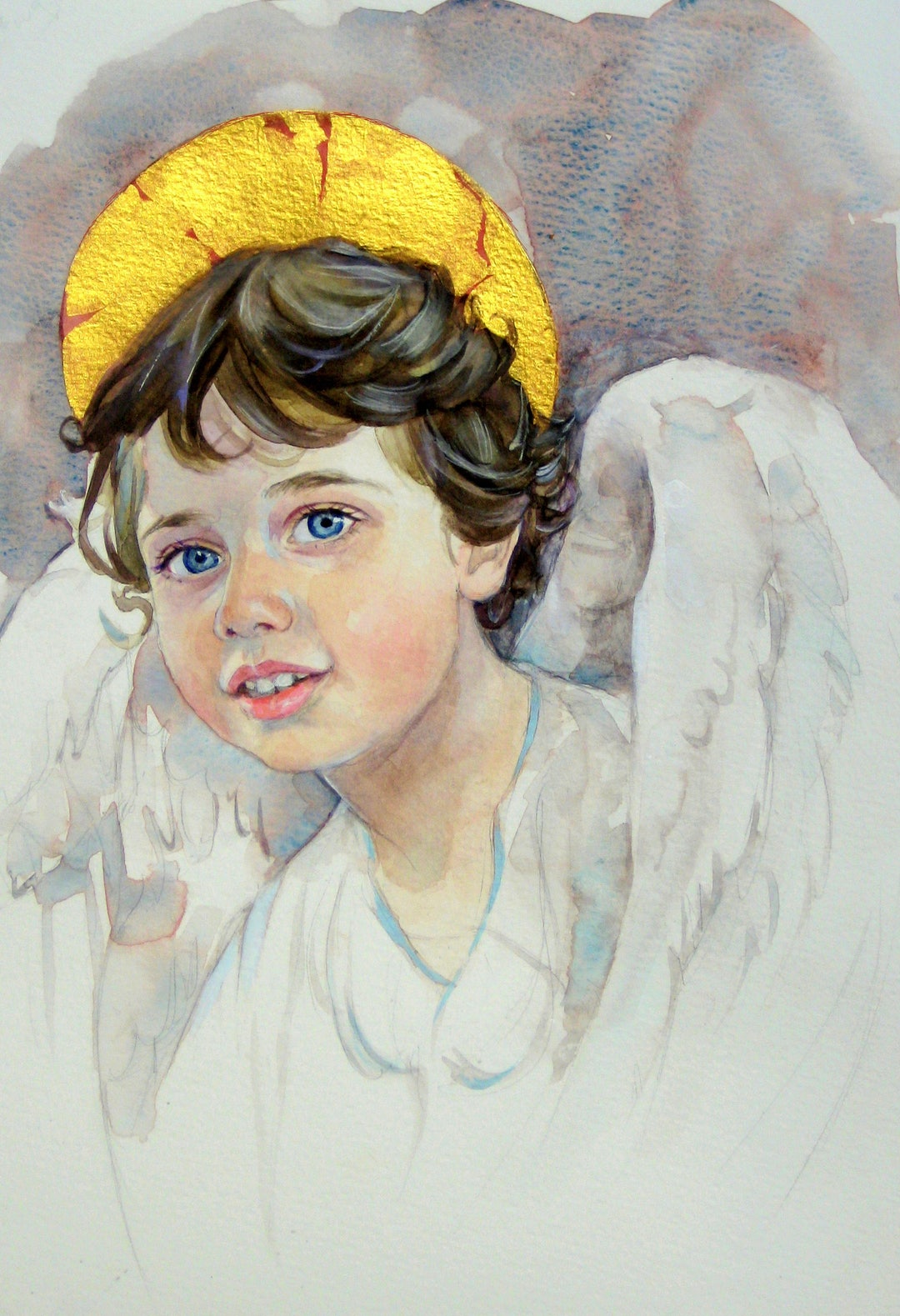 Single Christmas Card: 'boy Angel' - Etsy