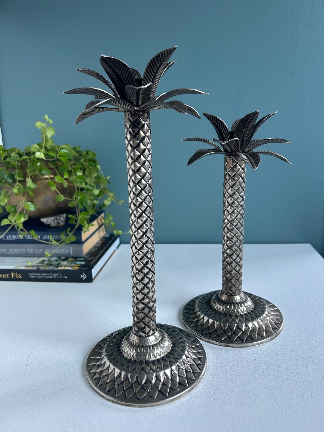 Vintage Metal Pineapple Candlesticks Pair MCM Retro Candle - Etsy
