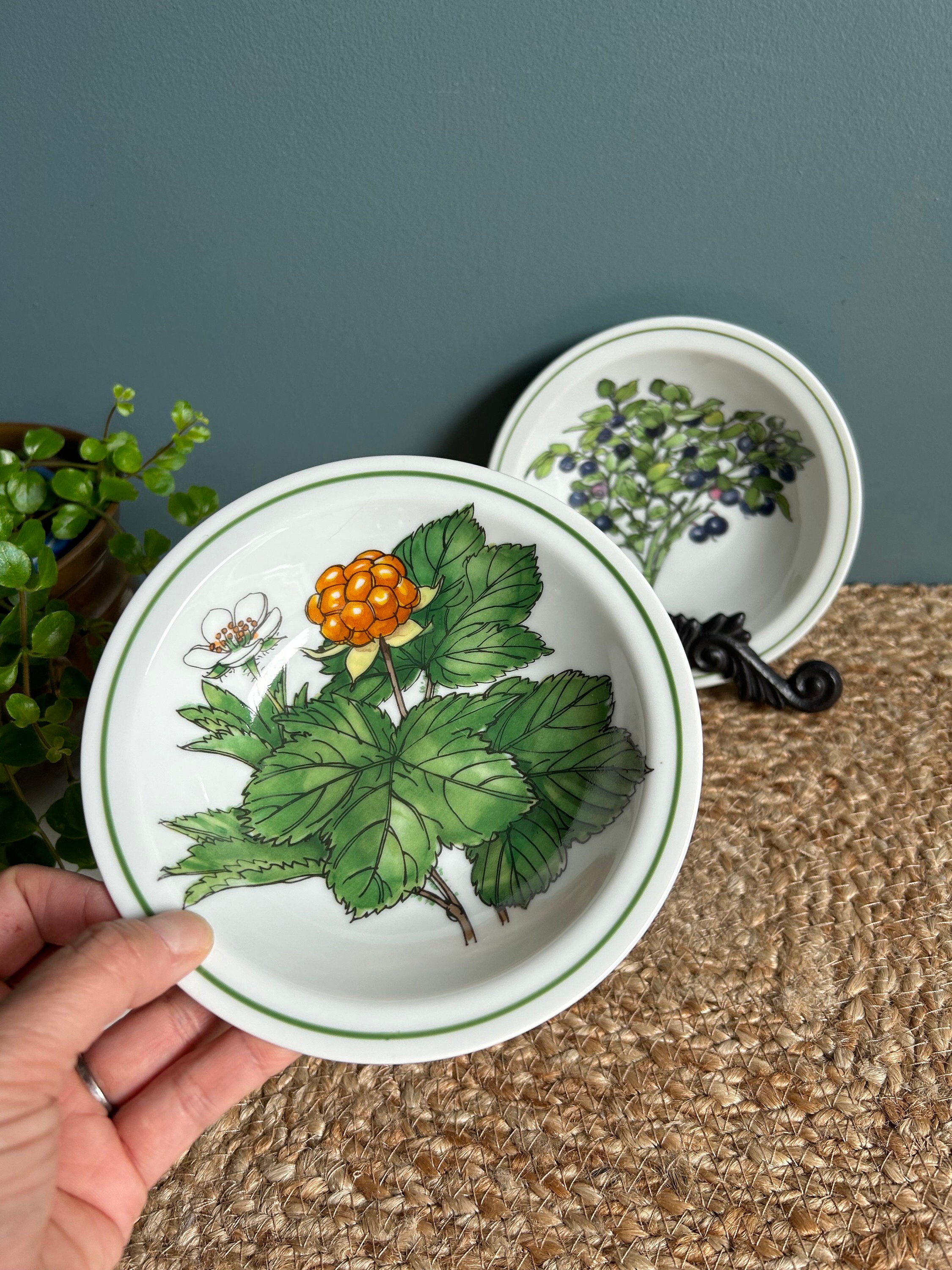 Vintage IKEA Midsommar by Marguerite Walfridson, Set of 2 Dessert ...