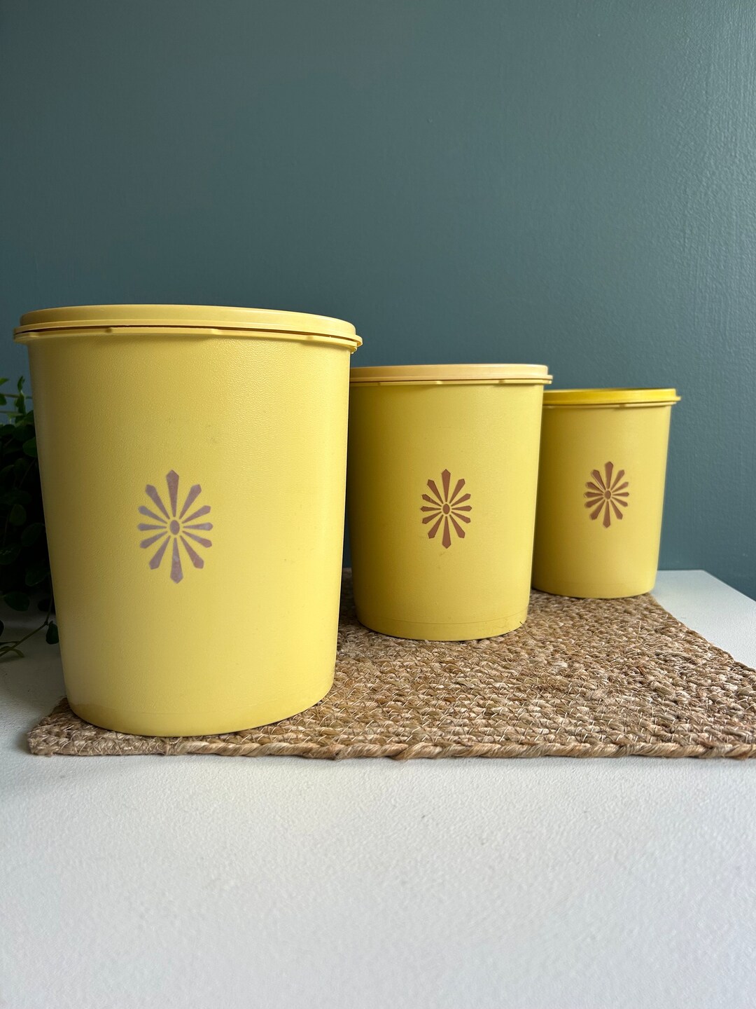 Vintage Tupperware Harvest Gold Set of 3 Containers, Retro Kitchenware ...