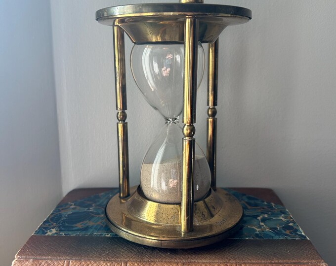 Vintage Brass Hourglass Nautical Sand Timer Maritime Mid Century 5.5 ...