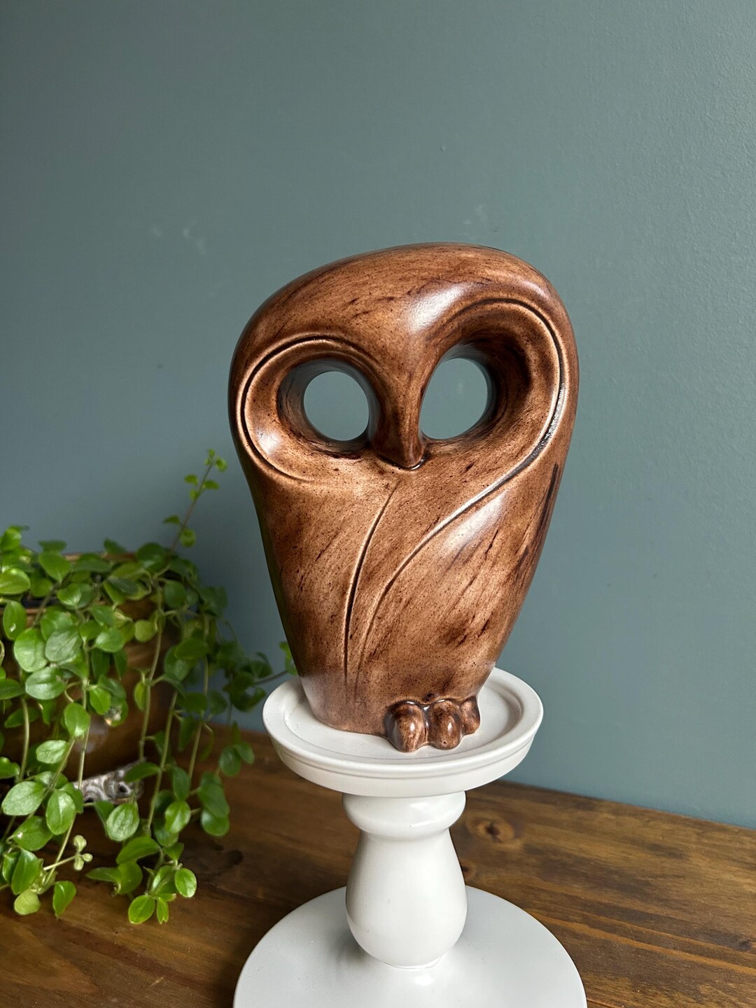Vintage MCM Owl Pottery, Ceramic Owl Bird Sculpture, Mid Century ...