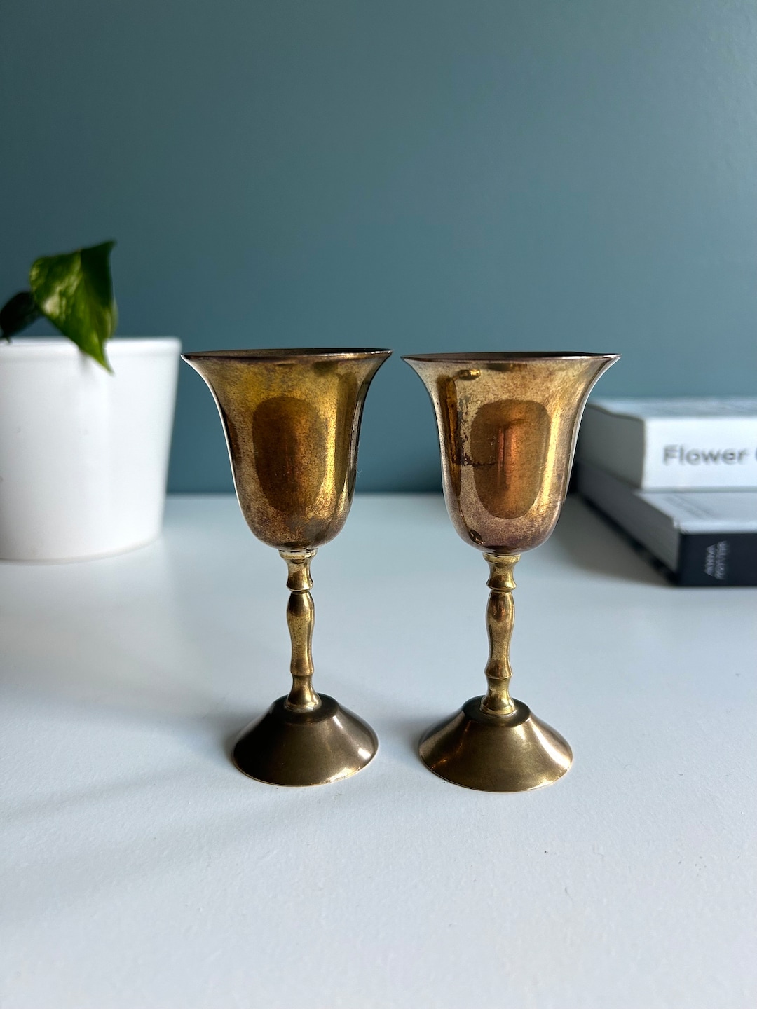 Brass Goblets Small - Vintage Brass Cups - Etsy