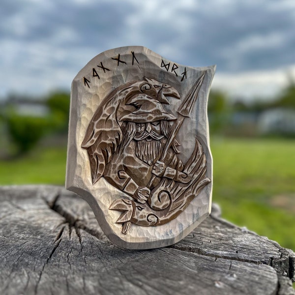 Odin Carving Wall Hanging - Etsy UK