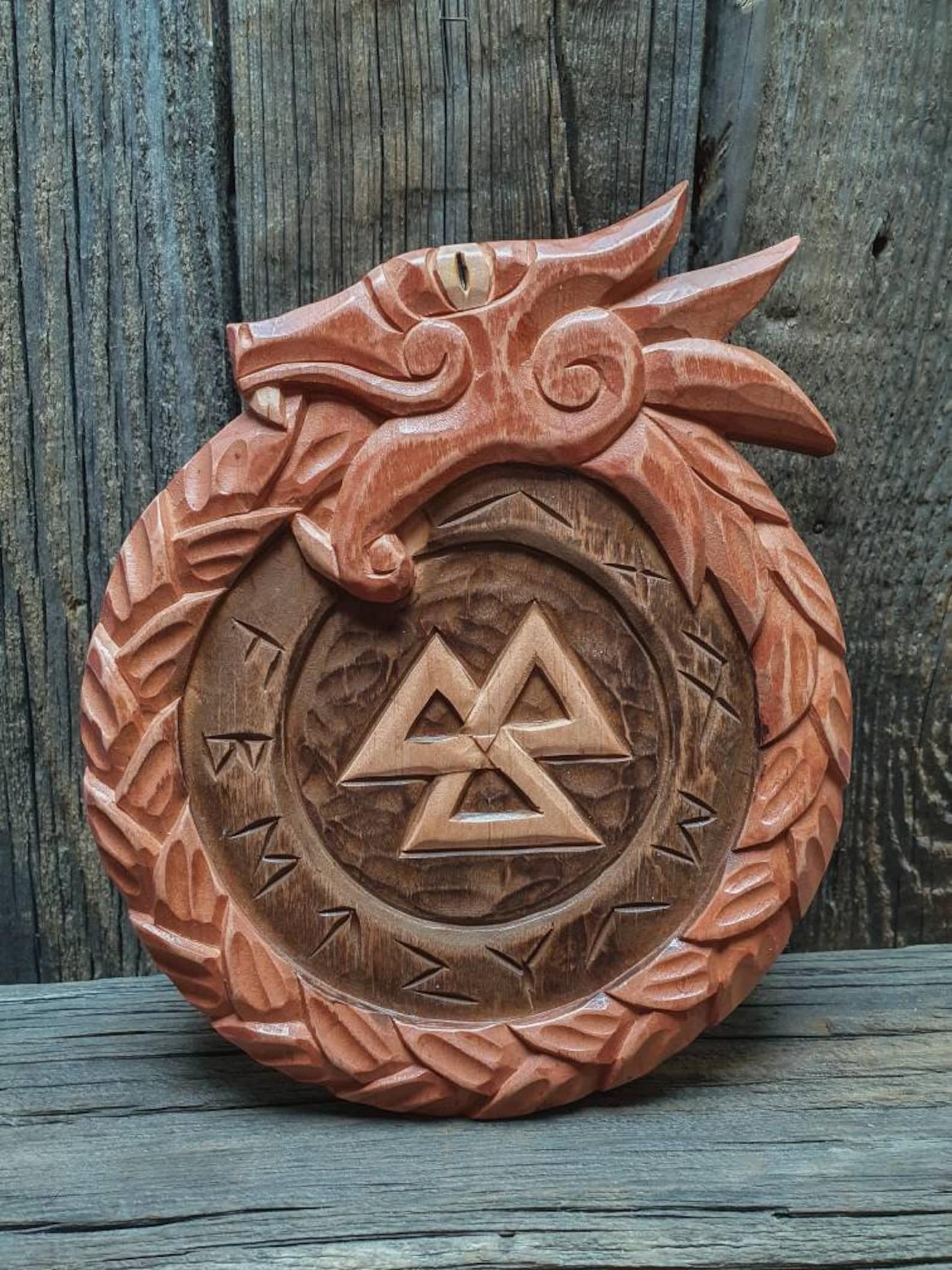 Celtic Viking Dragon Wood Scandinavian | Etsy